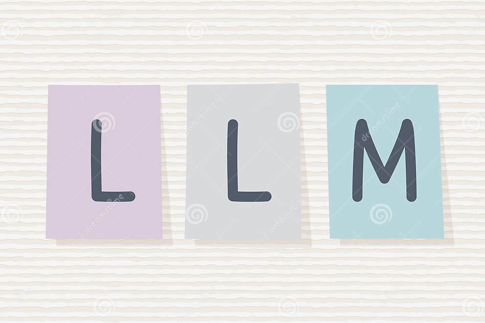 LLM (Large Language Model) Acronym on Sticky Notes Stock Vector ...