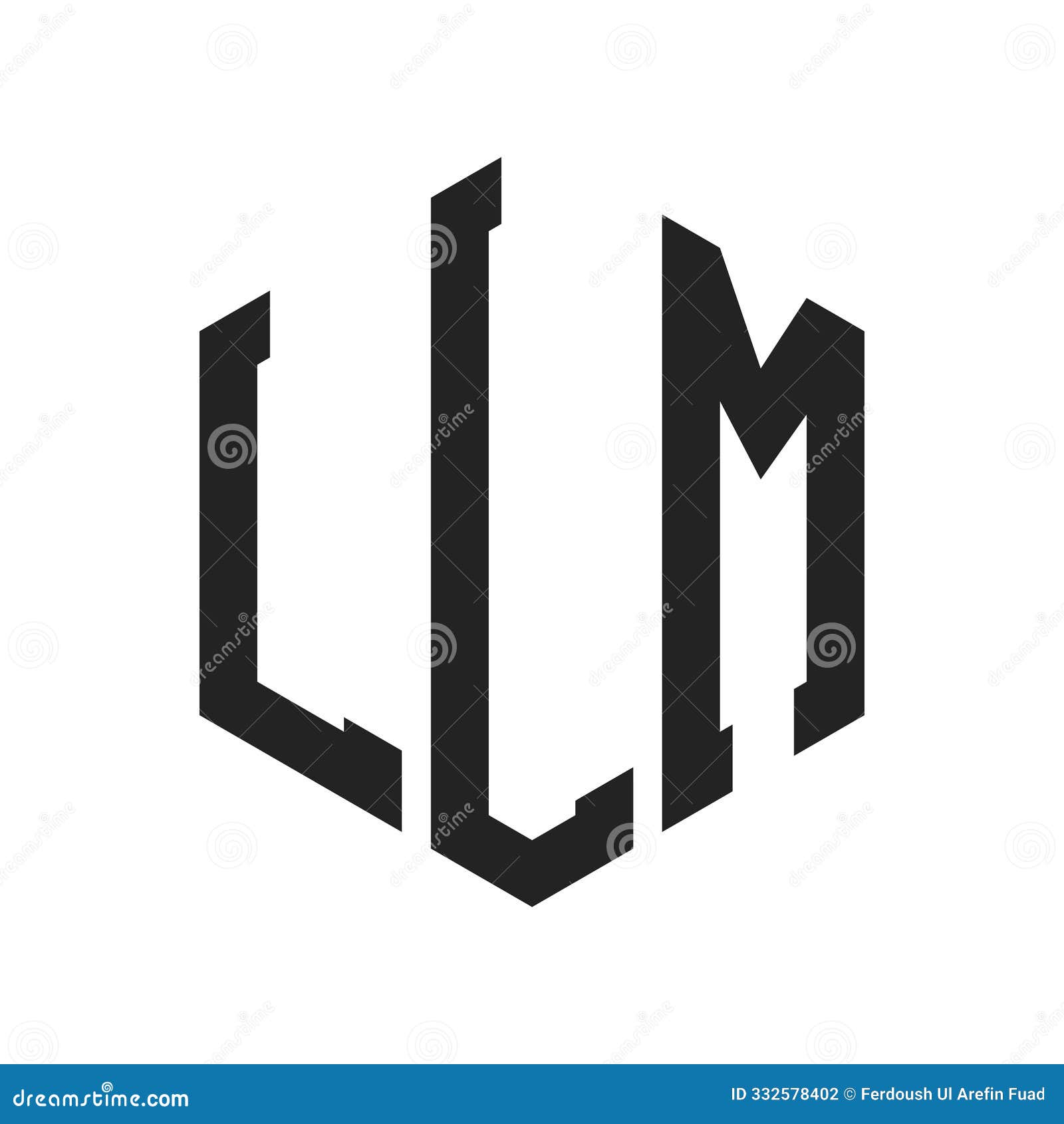 LLM Logo Design. Initial Letter LLM Monogram Logo Using Hexagon Shape ...