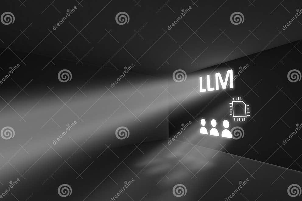 LLM Rays Volume Light Concept 3d Stock Illustration - Illustration of ...