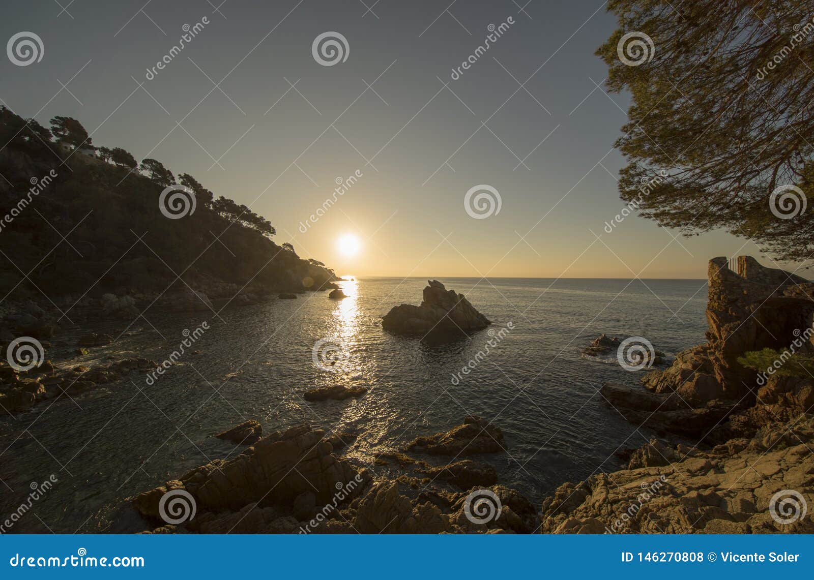 Lloret De Mar Ad Alba Su Costa Brava Fotografia Stock - Immagine di ...