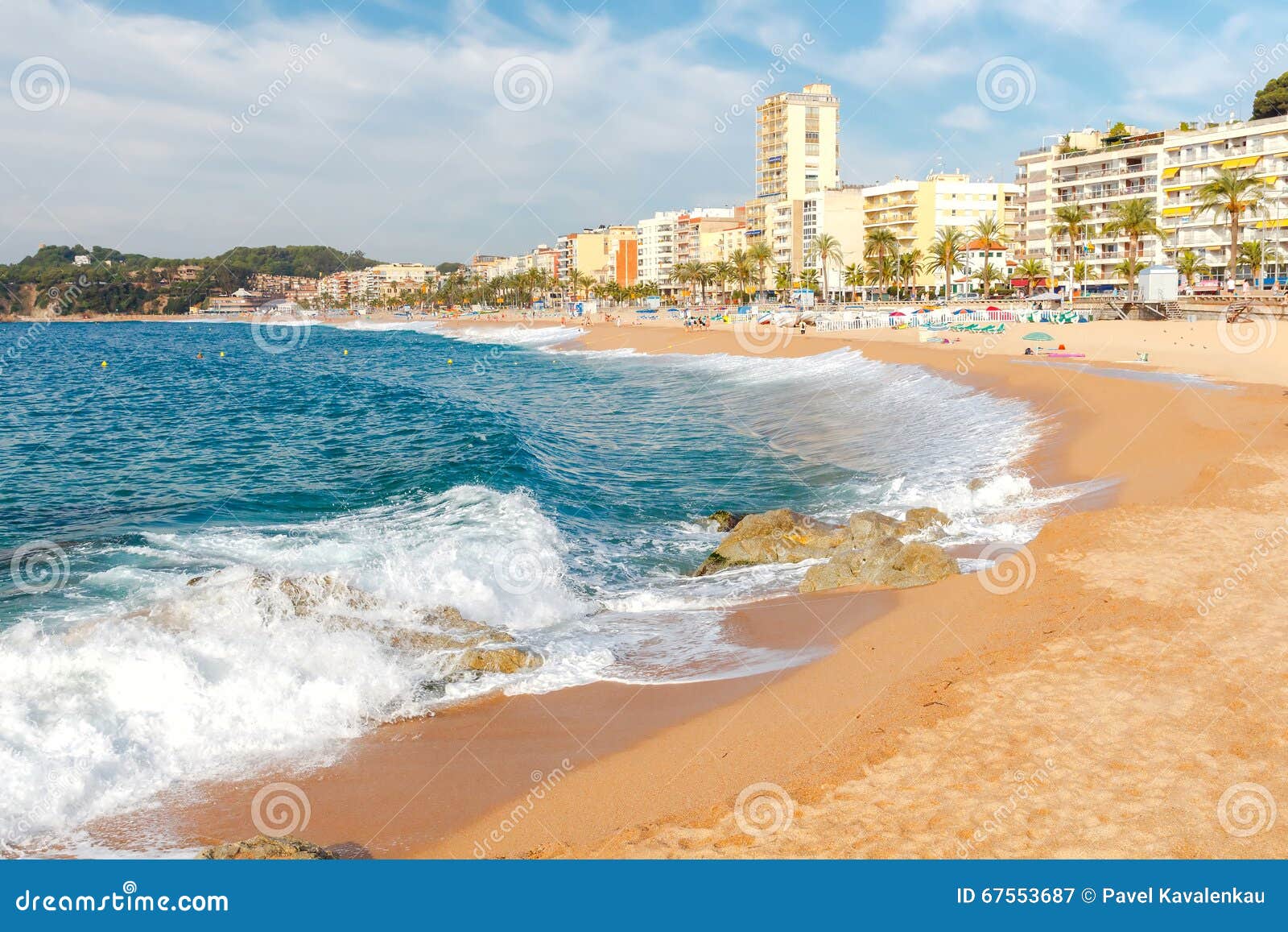 Lloret DE Mar Het Strand Van De Stad Stock Afbeelding - Image of spaans ...