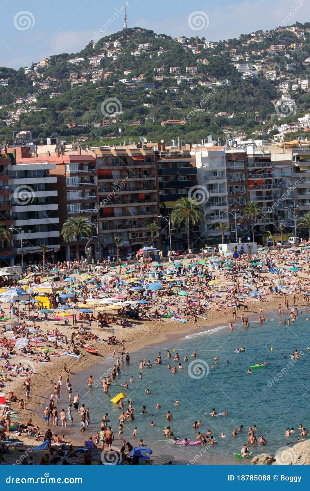 Lloret de Mar, Spain editorial stock photo. Image of holiday - 18785088