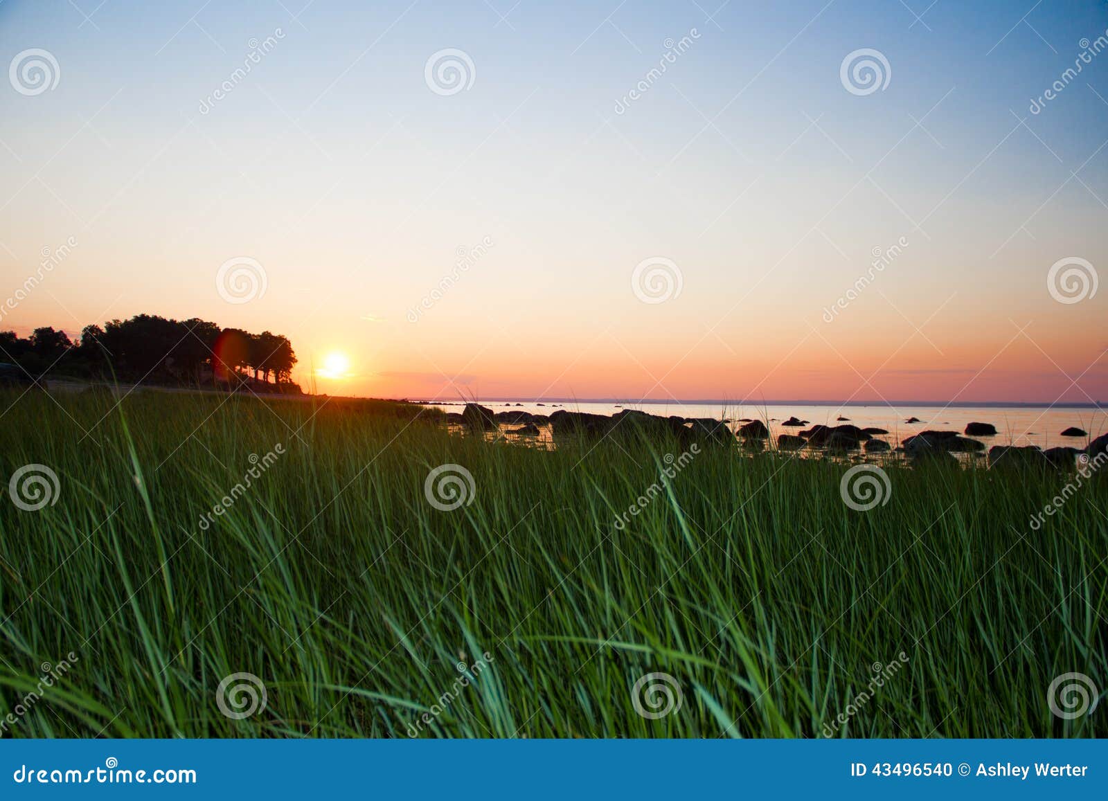 Lloyd Neck Beach Sunset stock photo. Image of color, northern - 43496540