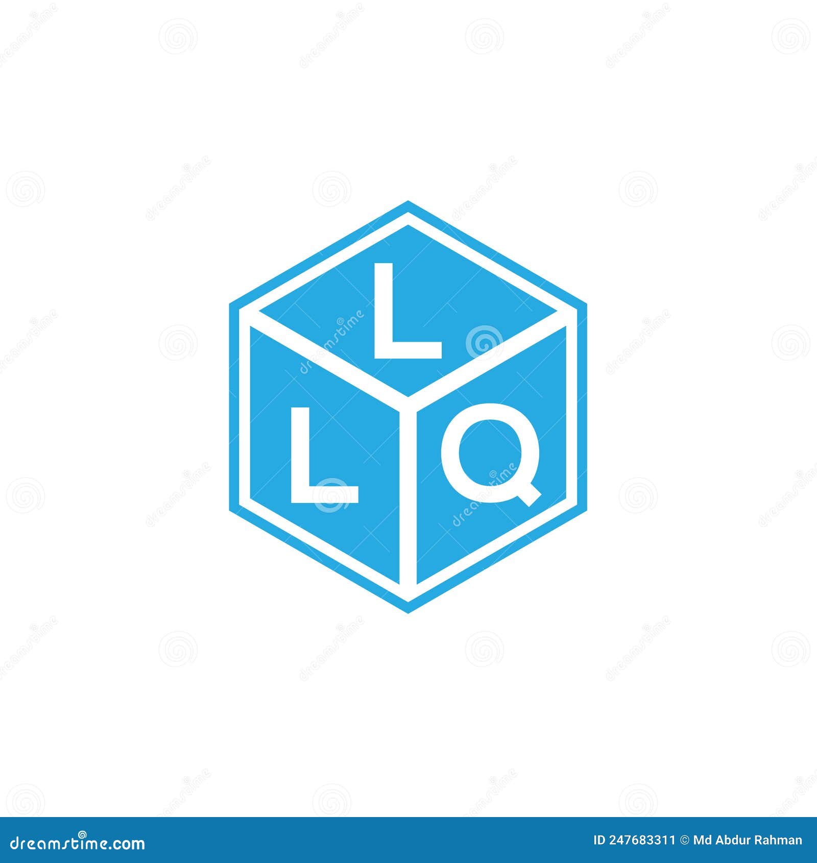 LLQ Letter Logo Design on Black Background. LLQ Creative Initials ...