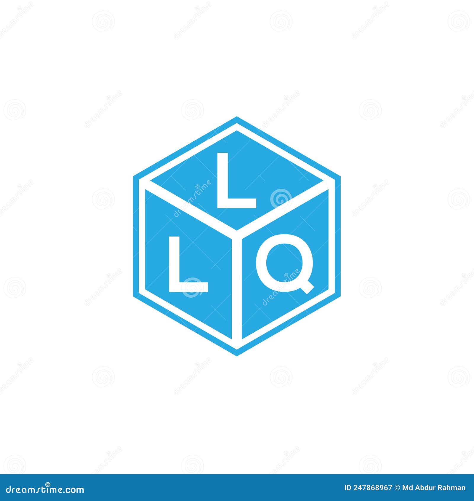 LLQ Letter Logo Design on Black Background. LLQ Creative Initials ...