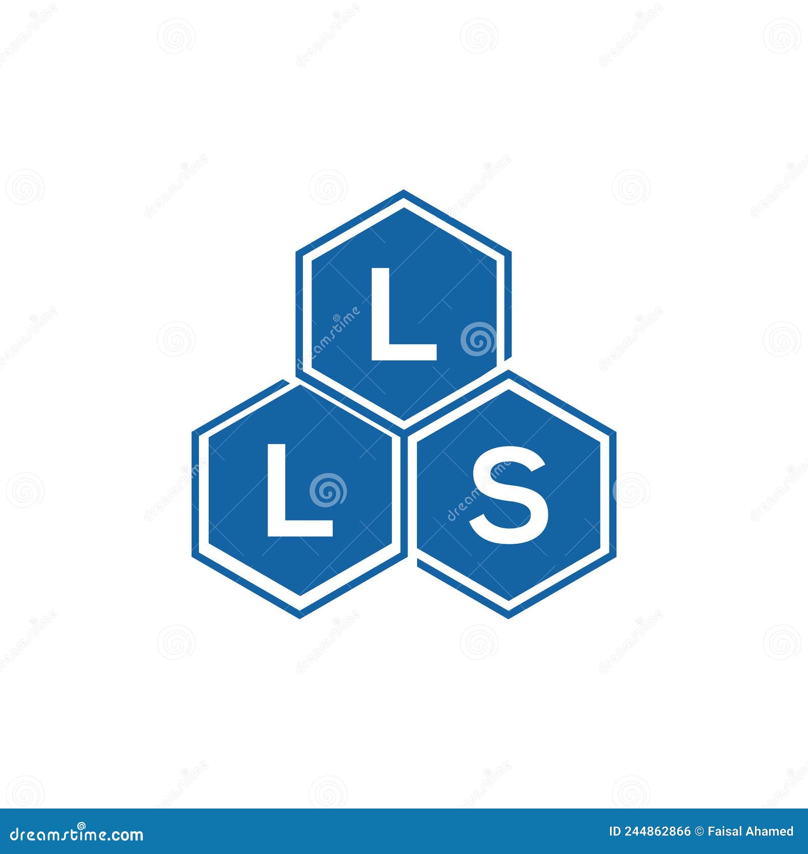 LLS Letter Logo Design on White Background. LLS Creative Initials ...