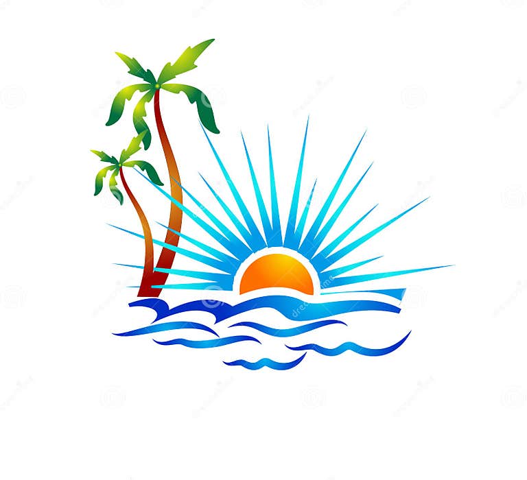 Beach logo vector stock vector. Illustration of agency - 133835658