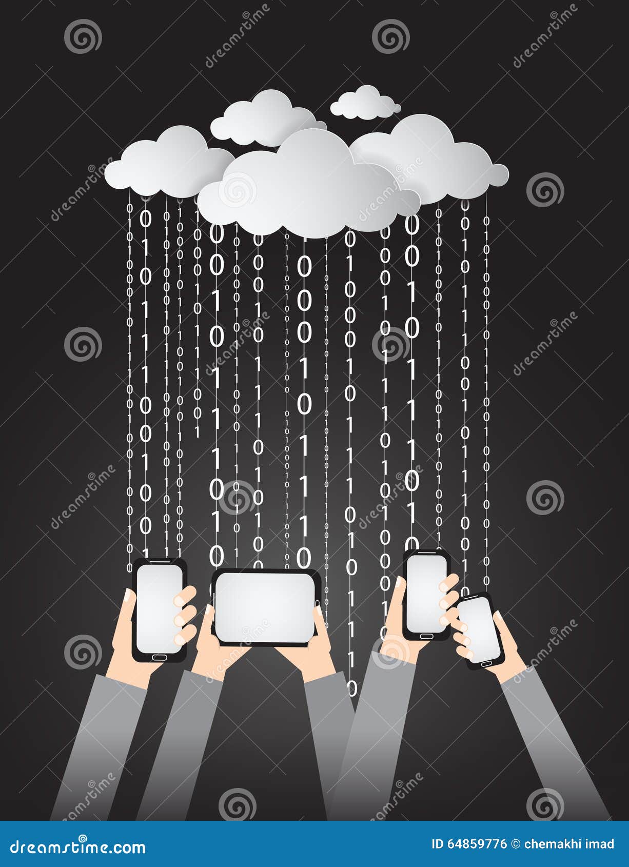 Llustration of Clouds Computing Services. Stock Vector - Illustration ...