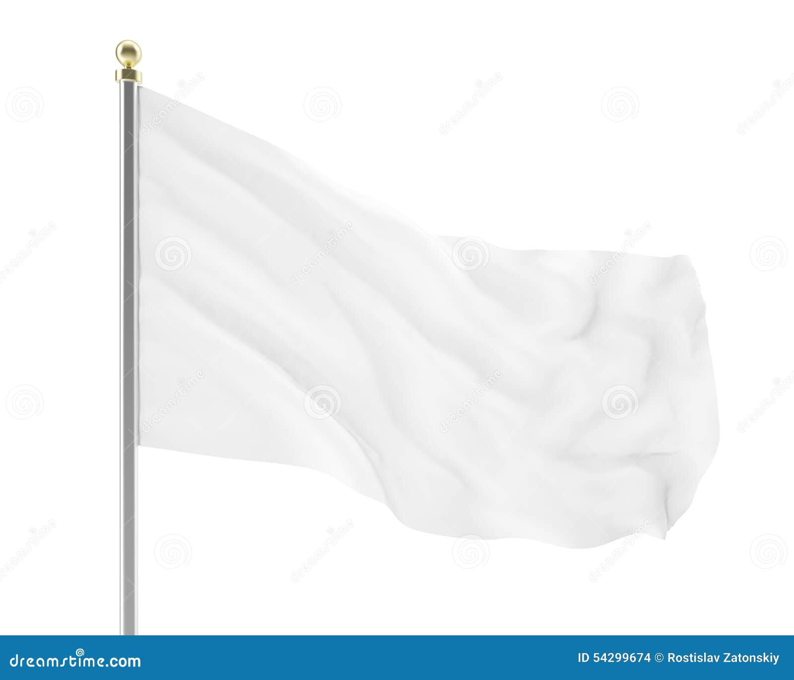 Llustration of an Empty White Flag Developing Stock Illustration ...