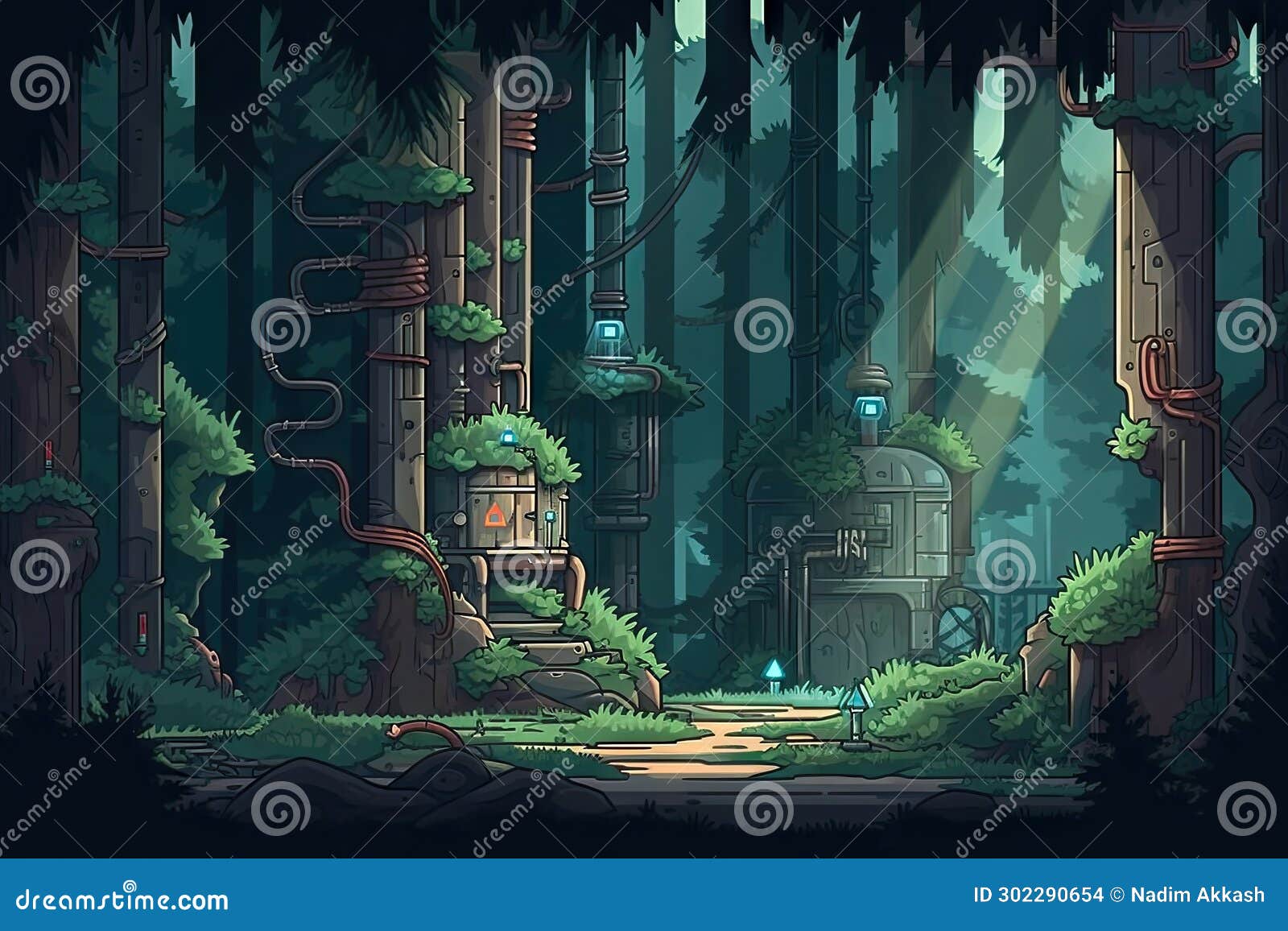 Llustration Game Level Design Background Created Stock Photo - Image of ...