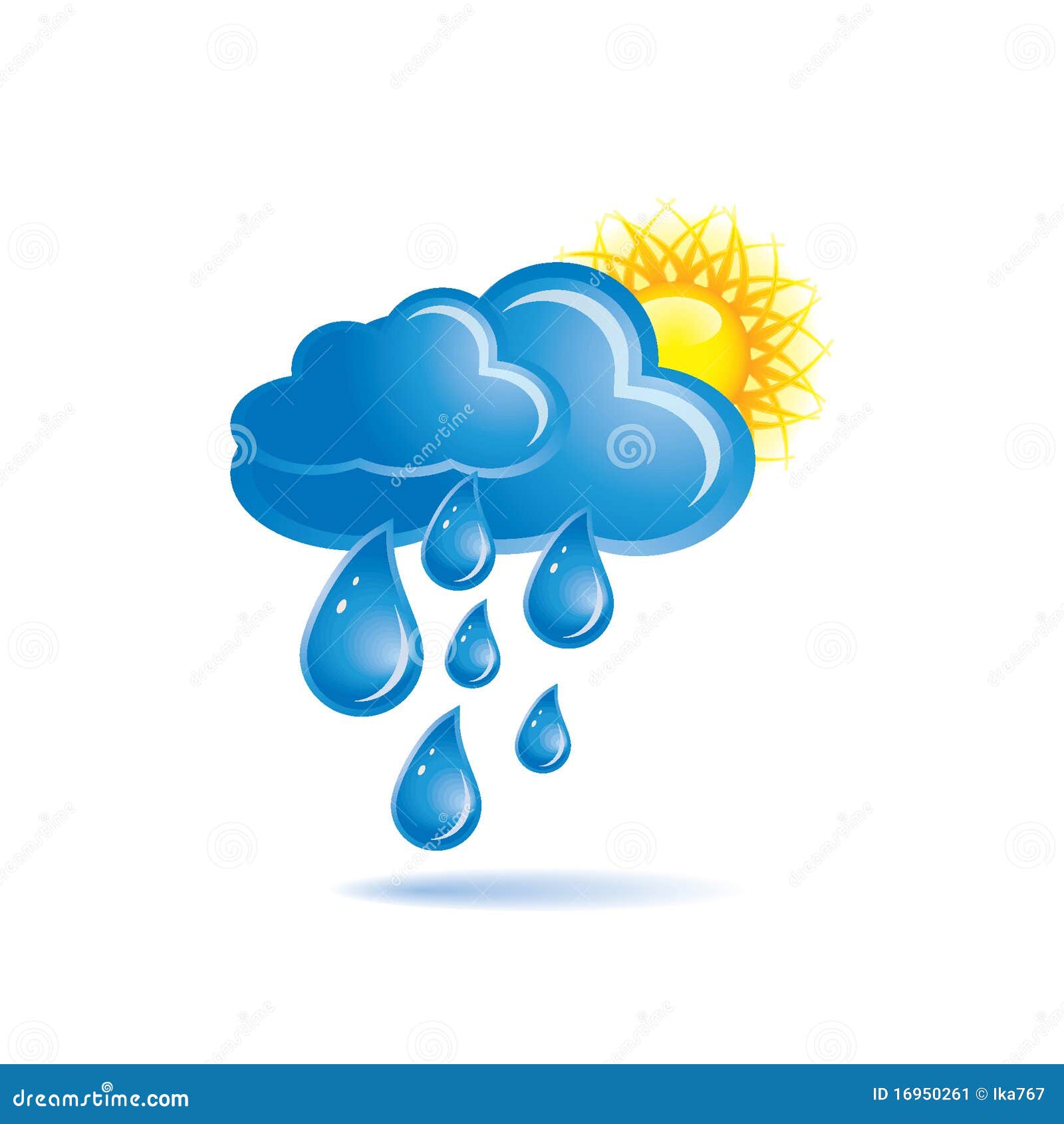 Lluvia y sol ilustración del vector. Ilustración de extracto - 16950261