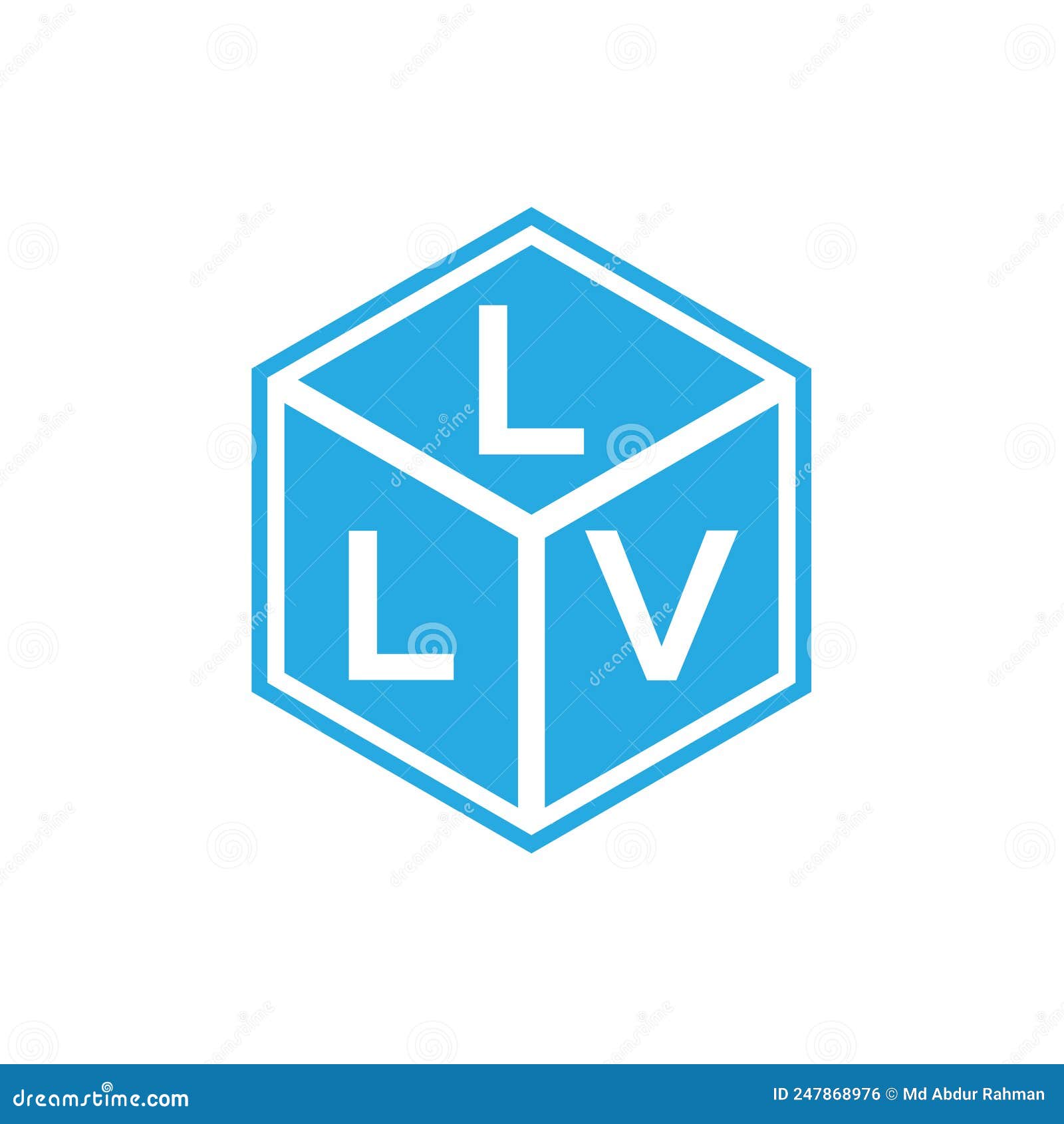 LLV Letter Logo Design on Black Background. LLV Creative Initials ...