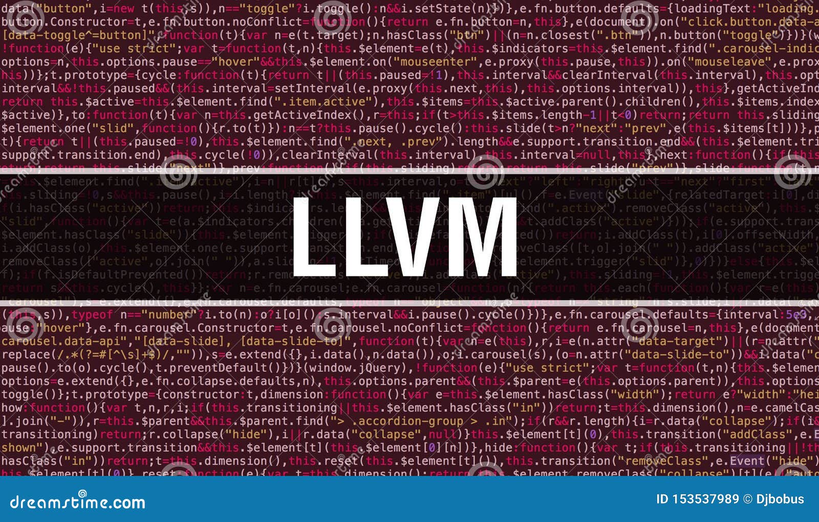 LLVM Text Written on Programming Code Abstract Technology Background of ...