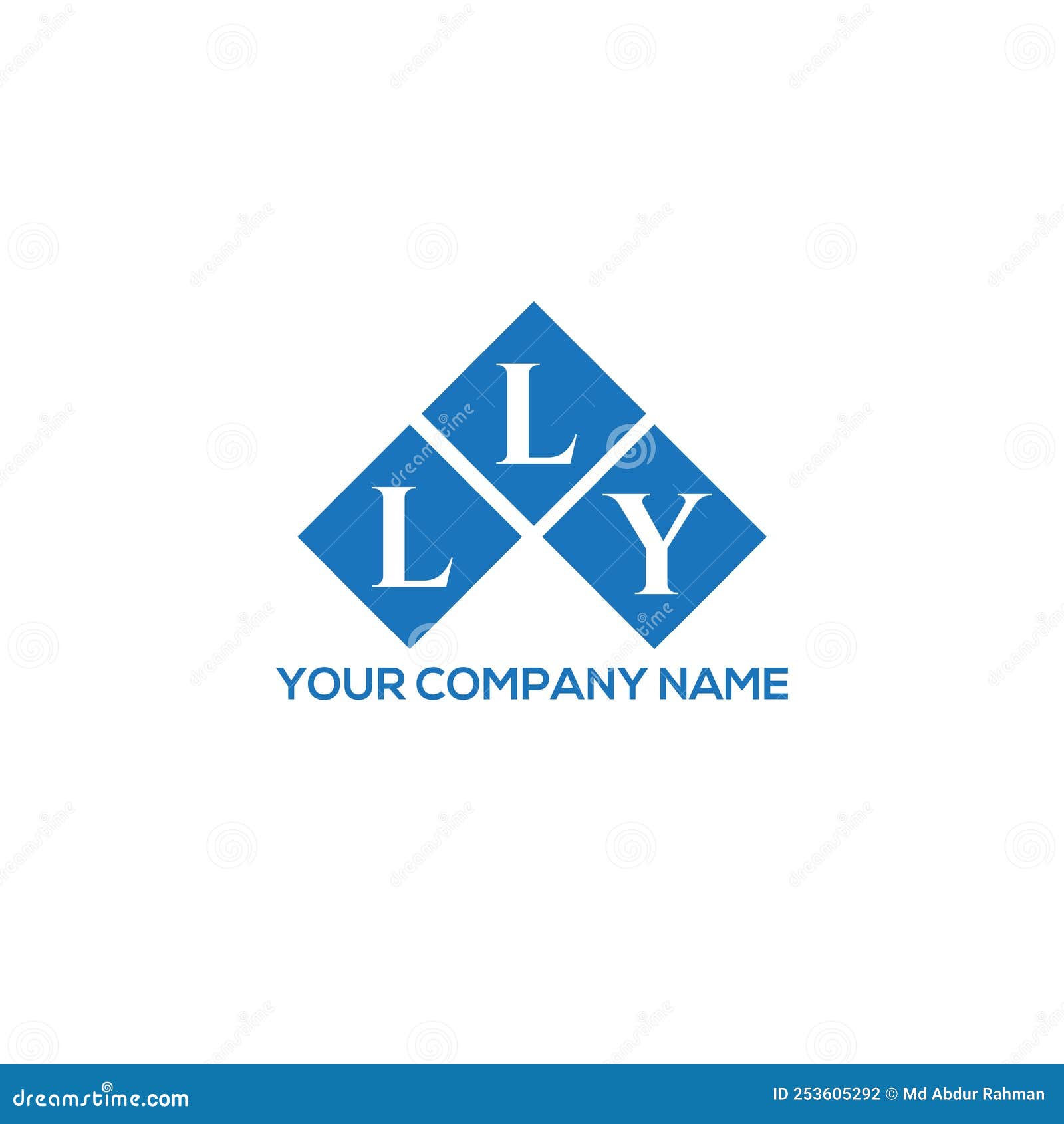 LLY Letter Logo Design on WHITE Background. LLY Creative Initials ...