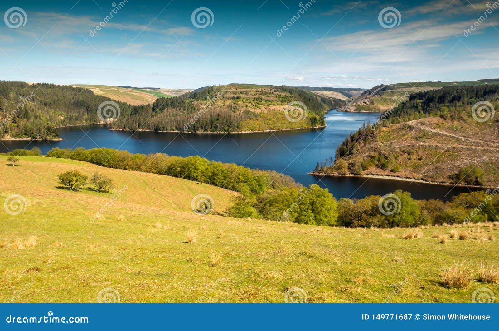 Llyn Brianne Reservoir in Mid-Wales Stock Image - Image of serenity ...