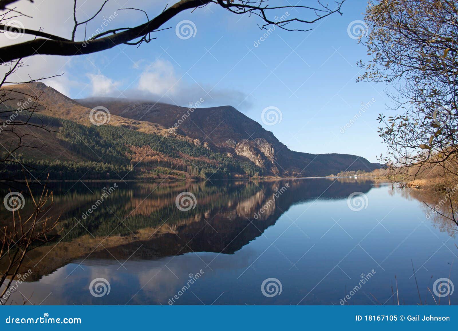 Llyn Cwellyn off the A4085 stock image. Image of hills - 18167105