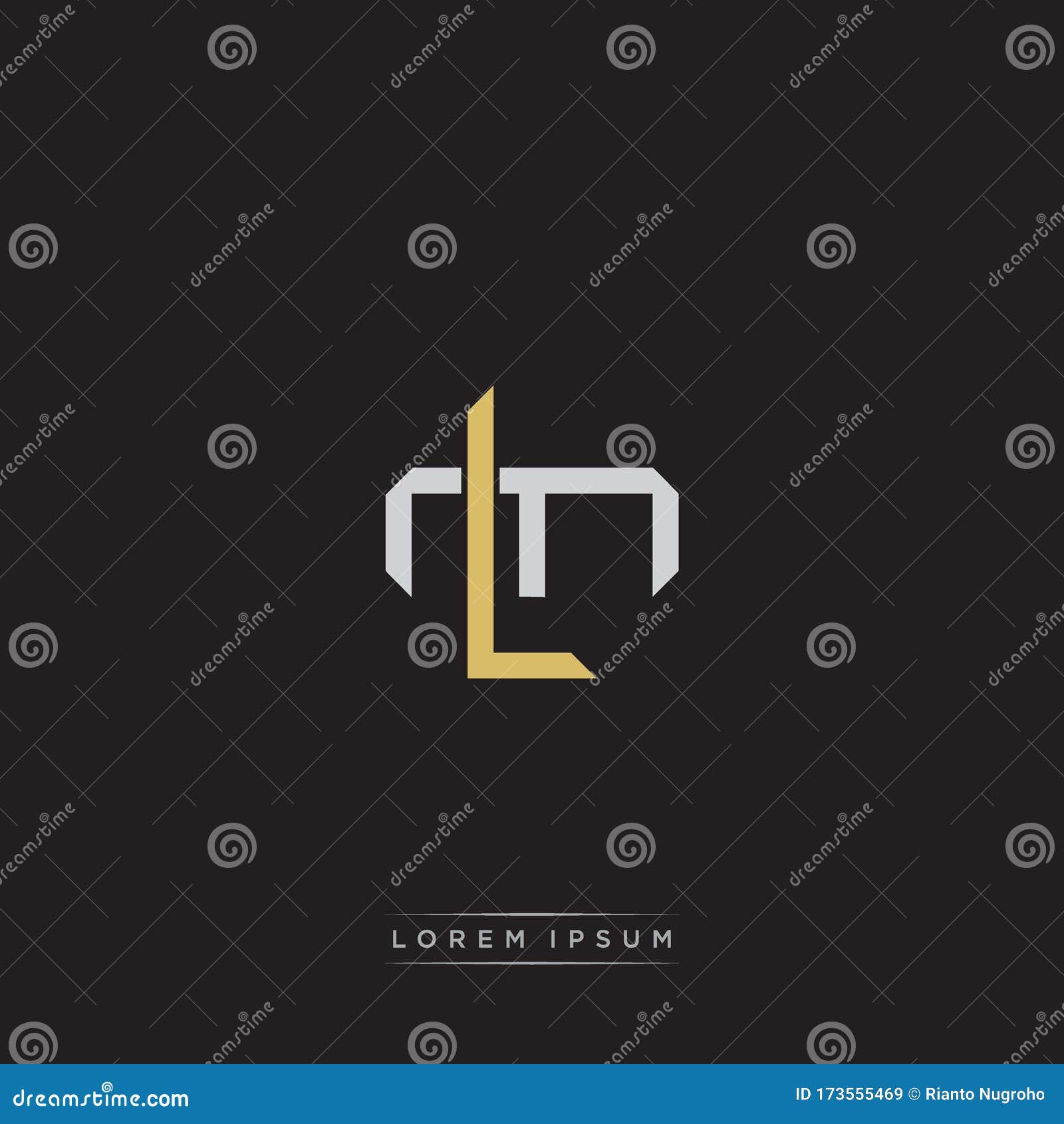 LM Initial Letter Overlapping Interlock Logo Monogram Line Art Style ...