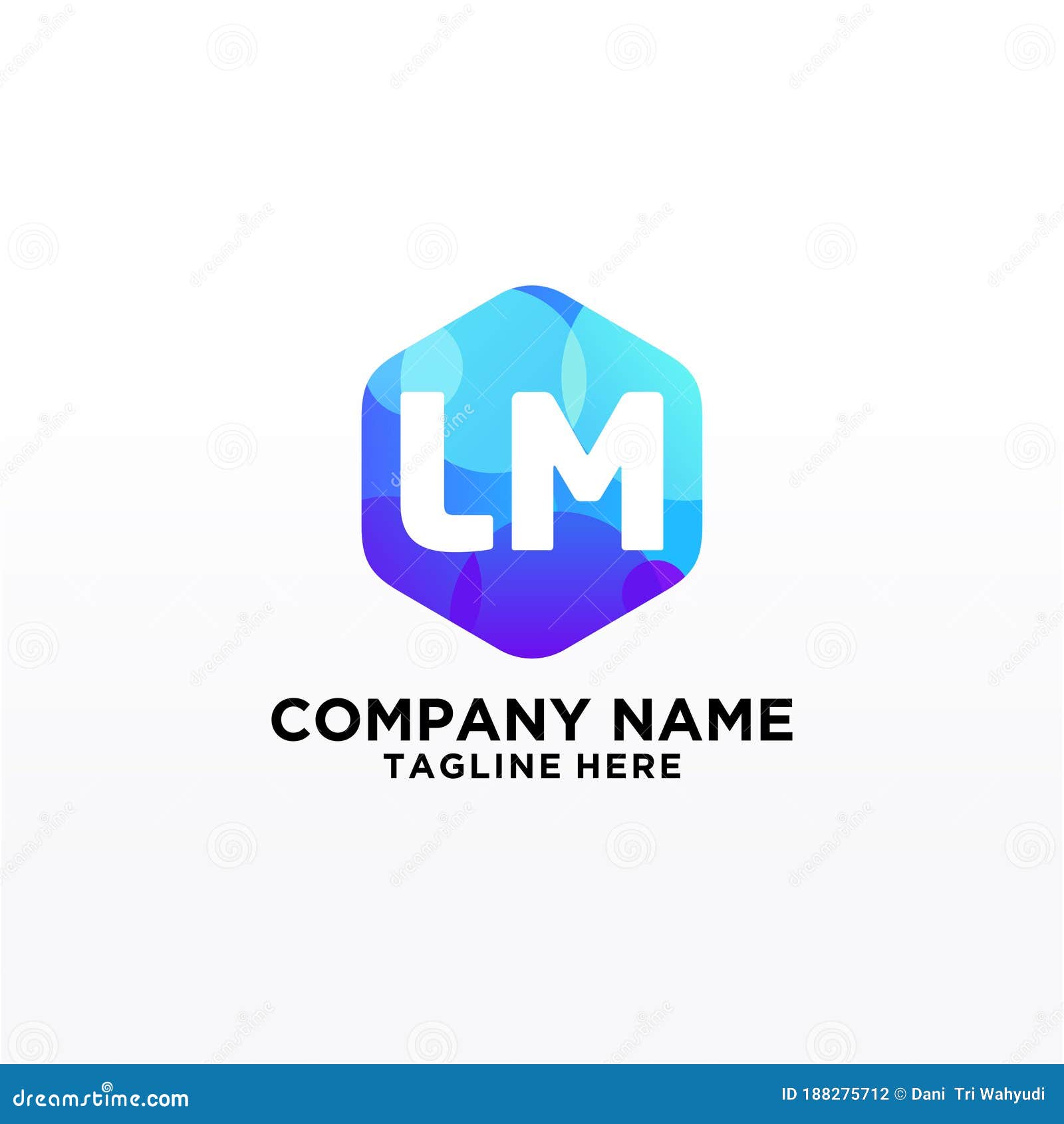 LM Initial Logo with Colorful Circle Template Vector Stock Vector ...