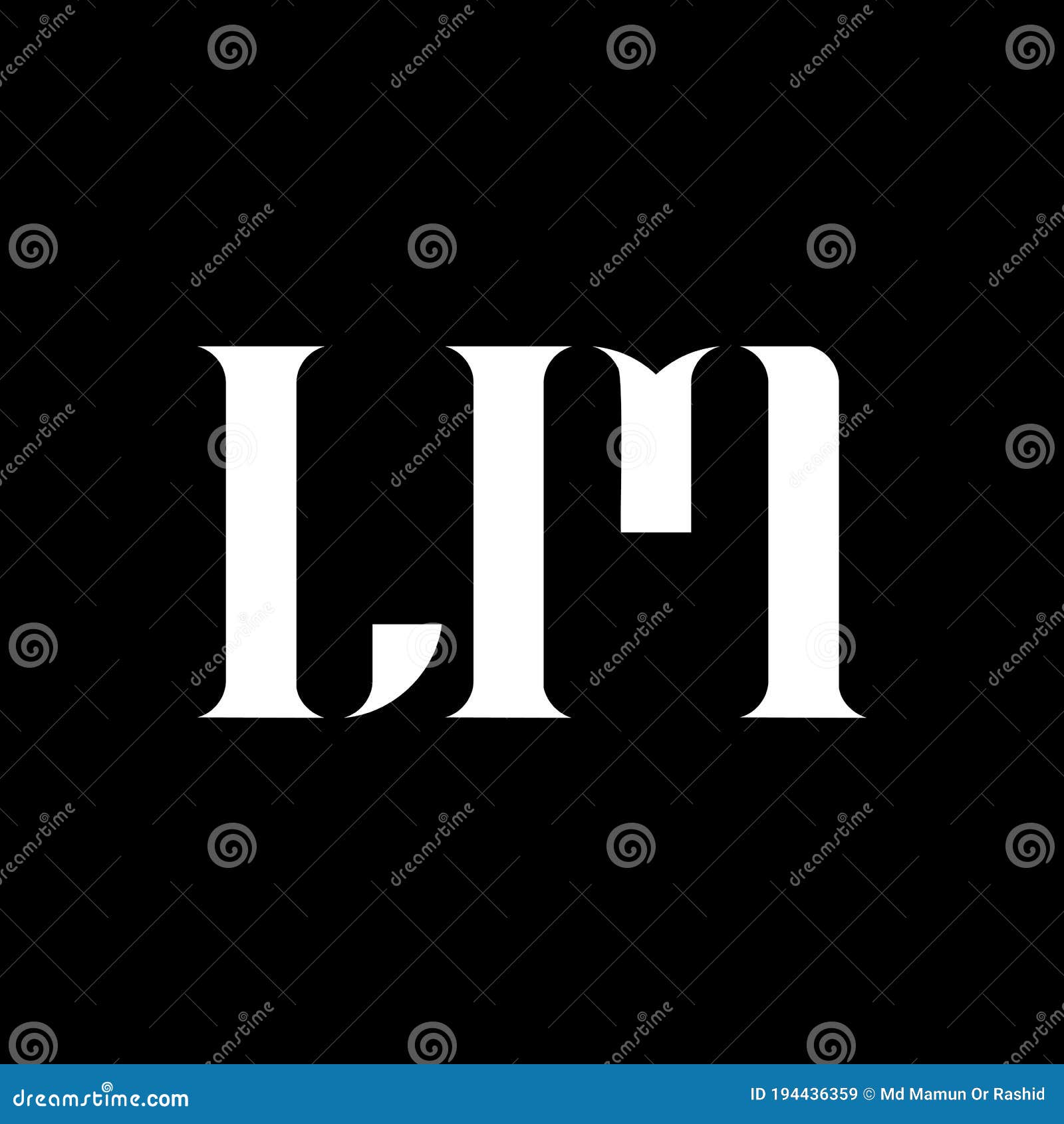 LM L M Letter Logo Design. Initial Letter LM Uppercase Monogram Logo ...