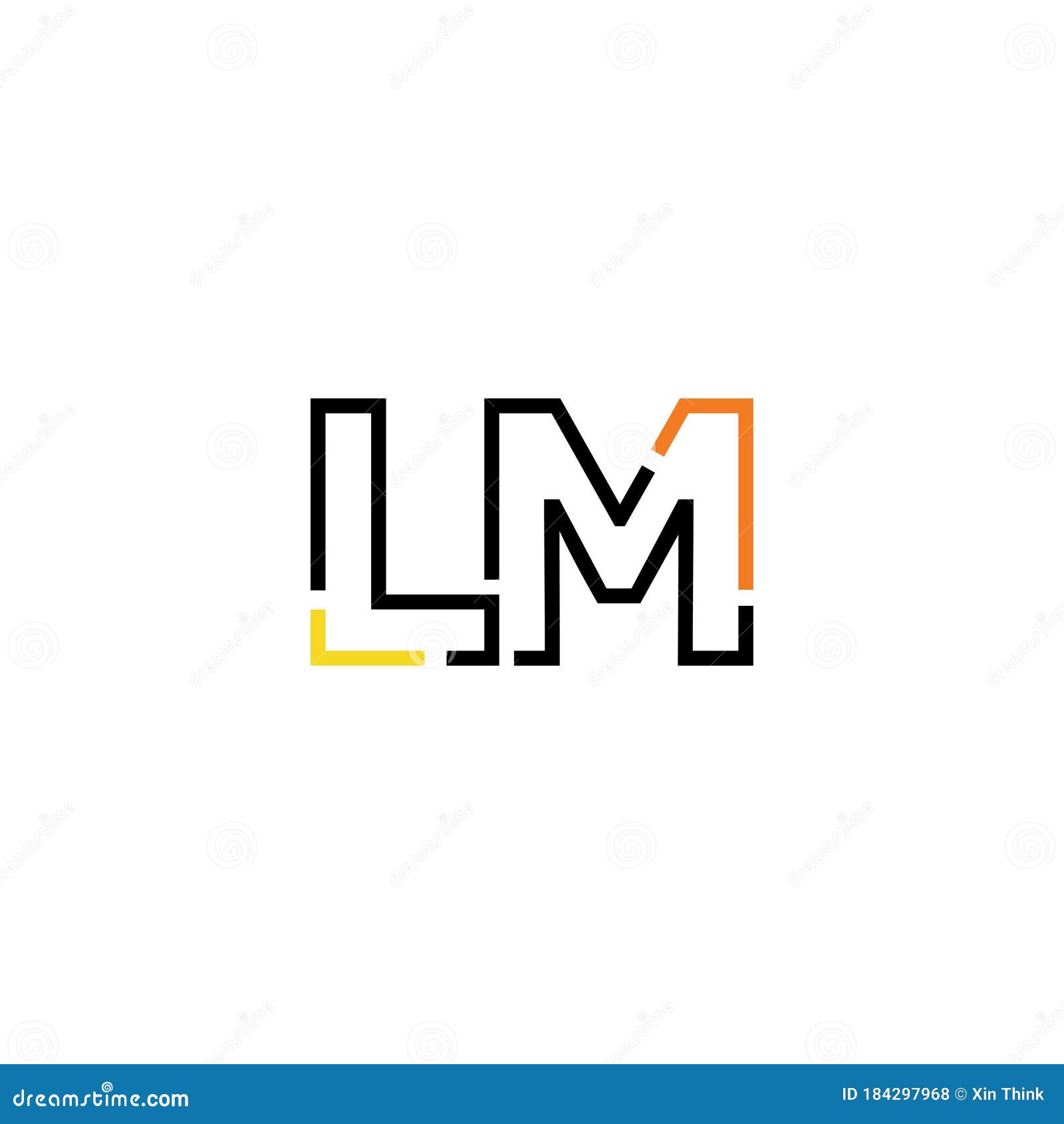 LM Letter Logo Icon Design Template Elements Stock Vector ...