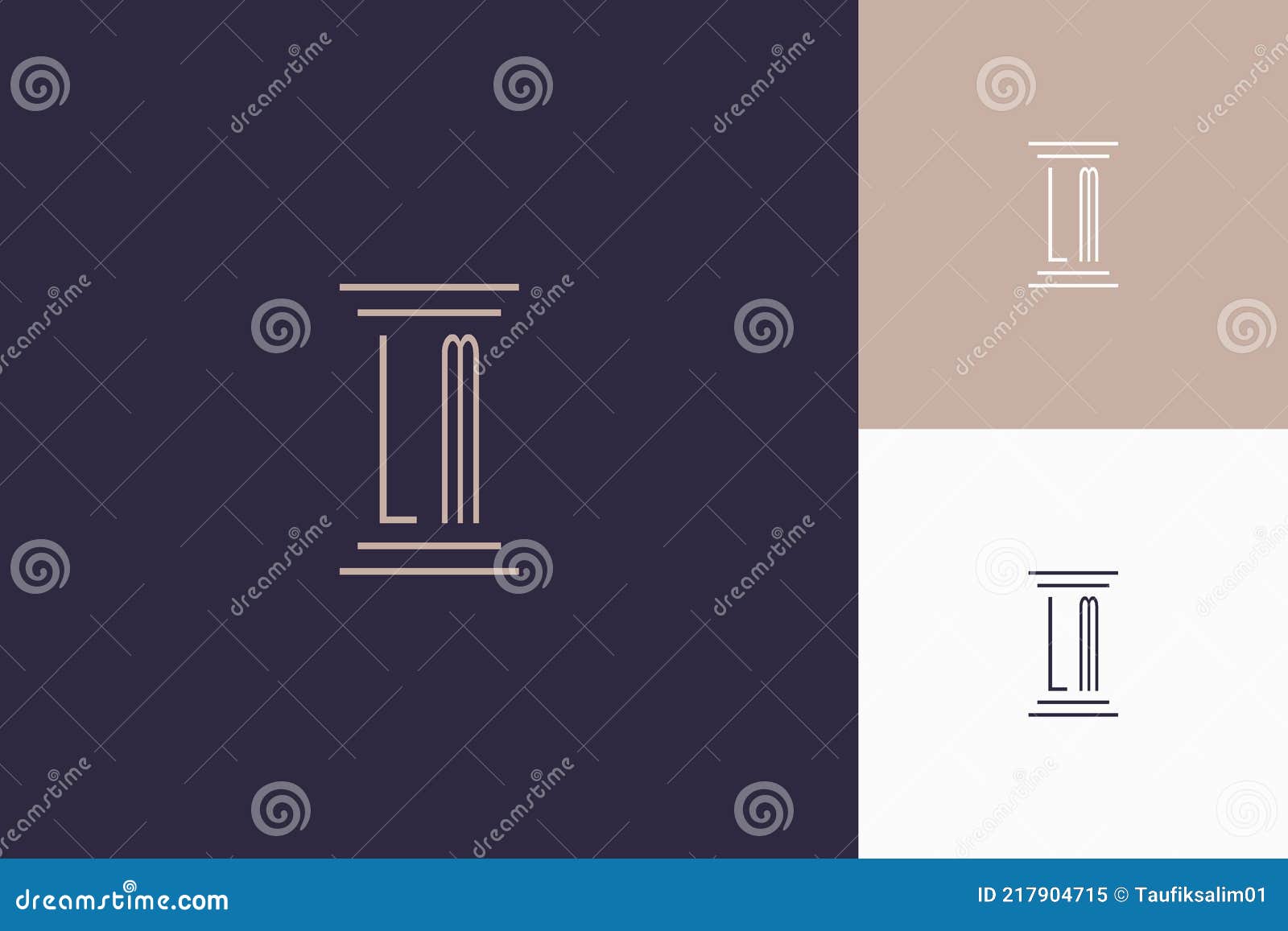 LM Monogram Initials Design for Law Firm Logo Stock Vector ...