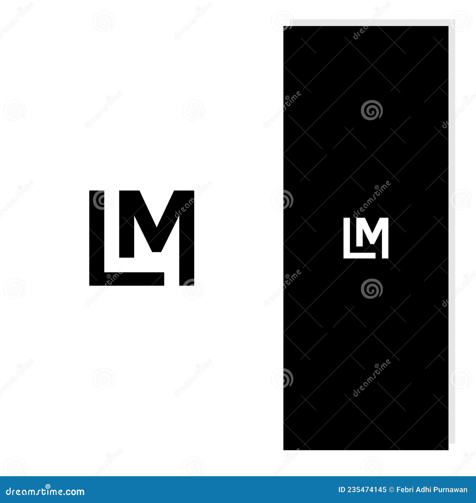 LM Monogram, Lettering Flat Icon Logo Simple Stock Vector ...