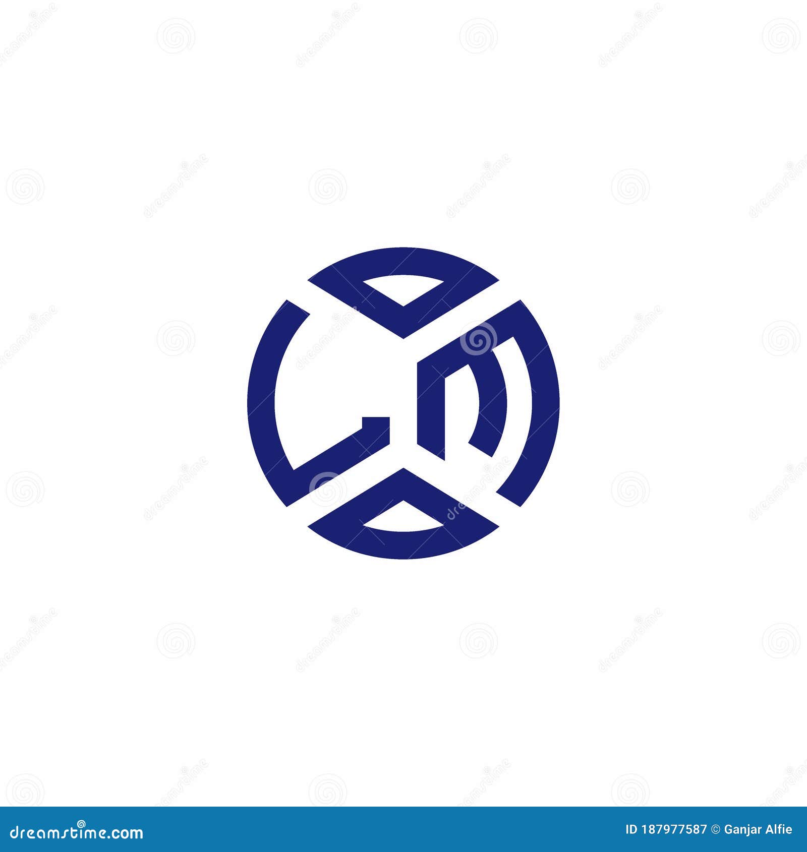 LM Monogram Logo with Abstract Shapes in Modern Style Stock Vector ...