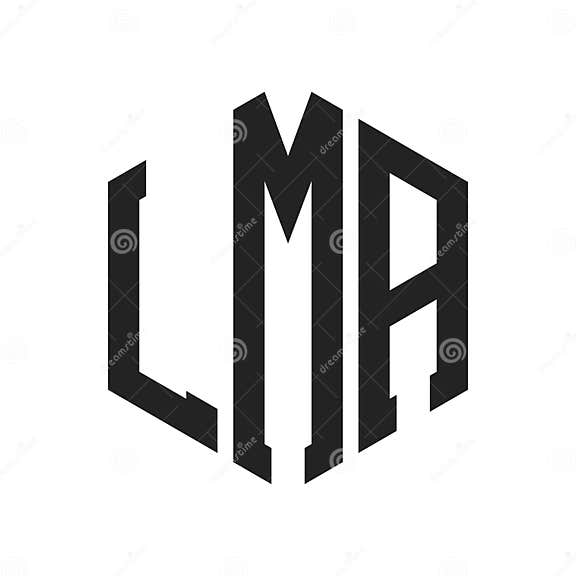 LMA Logo Design. Initial Letter LMA Monogram Logo Using Hexagon Shape ...