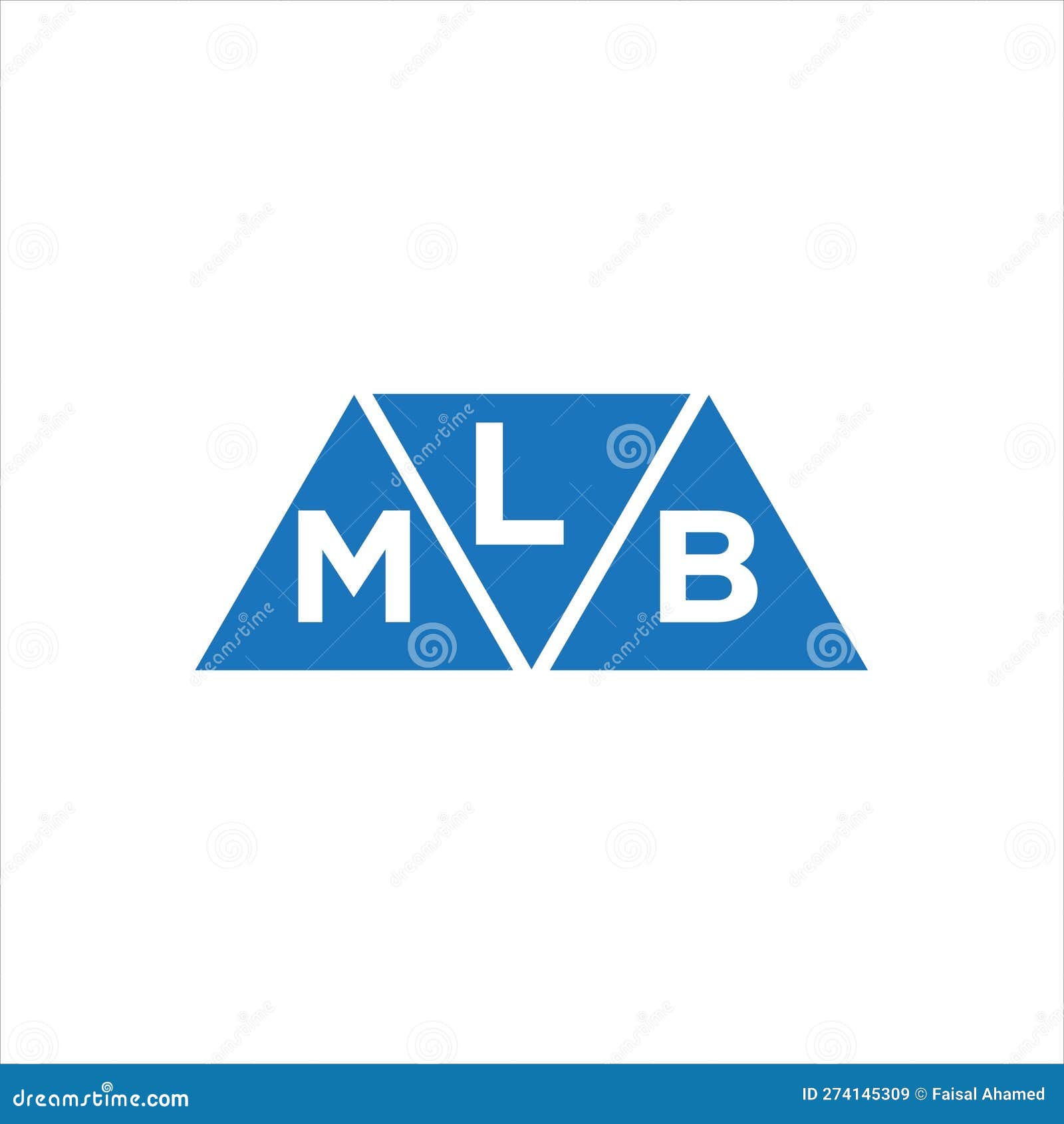 LMB Abstract Initial Logo Design on White Background. LMB Creative ...