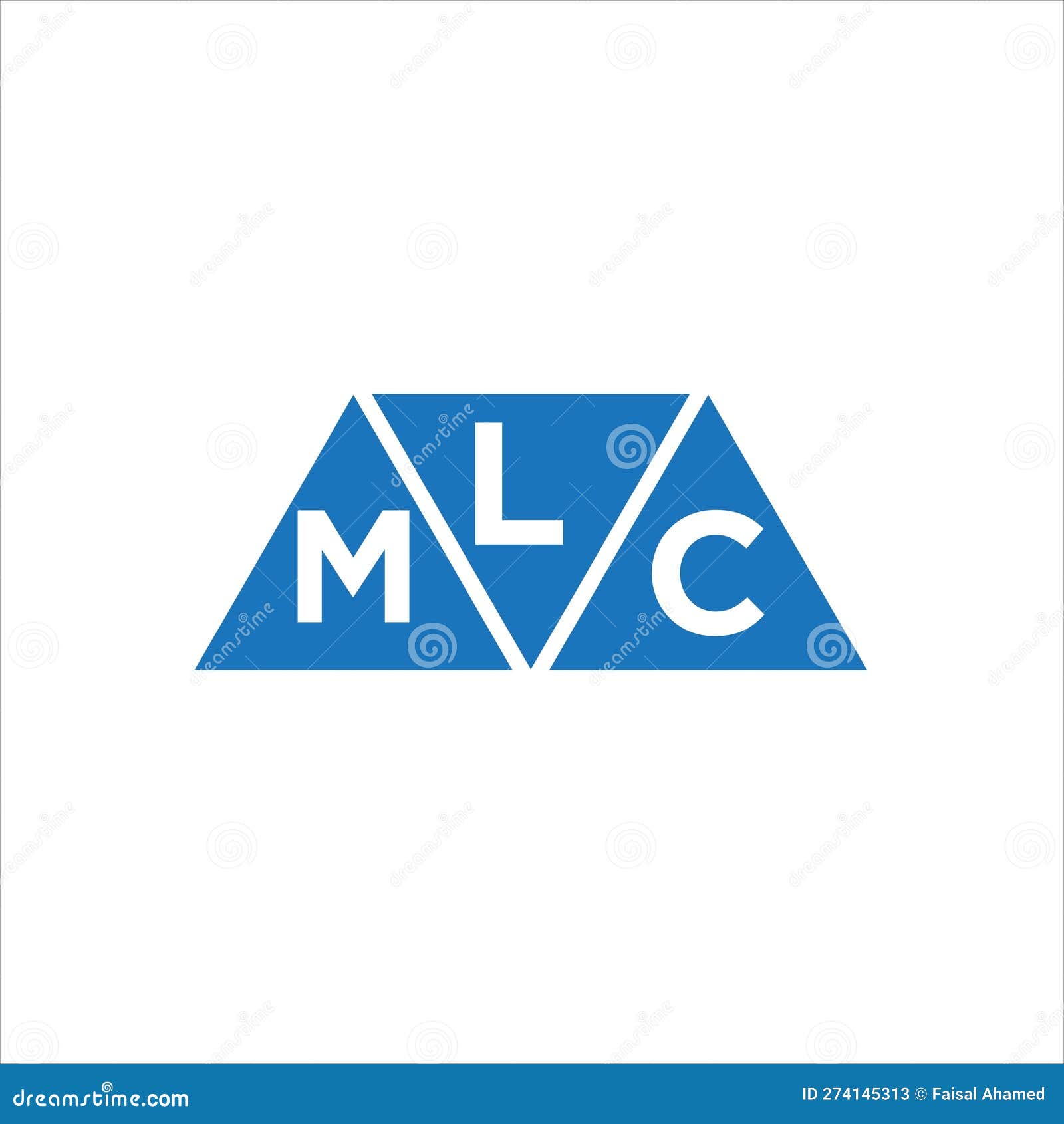 LMC Abstract Initial Logo Design on White Background. LMC Creative ...
