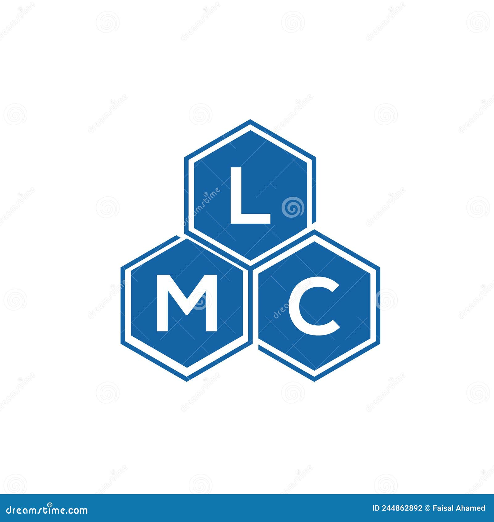 LMC Letter Logo Design on White Background. LMC Creative Initials ...