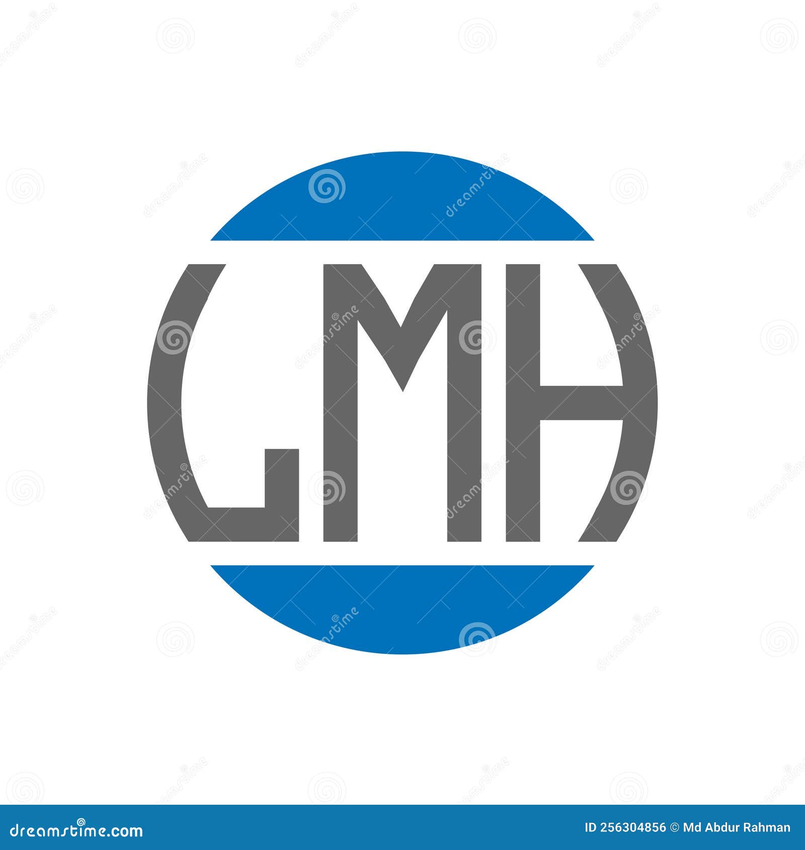 LMH Letter Logo Design on White Background. LMH Creative Initials ...