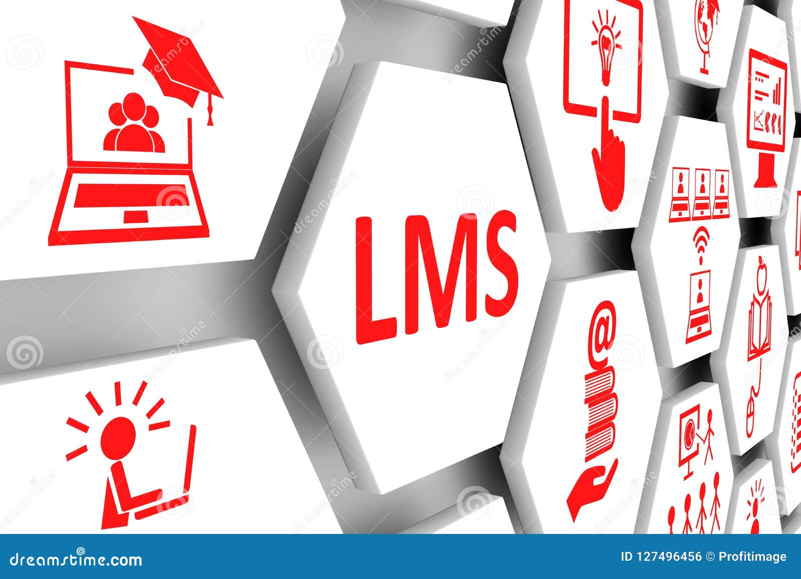 LMS Concept Cell Background Stock Illustration - Illustration of cell ...