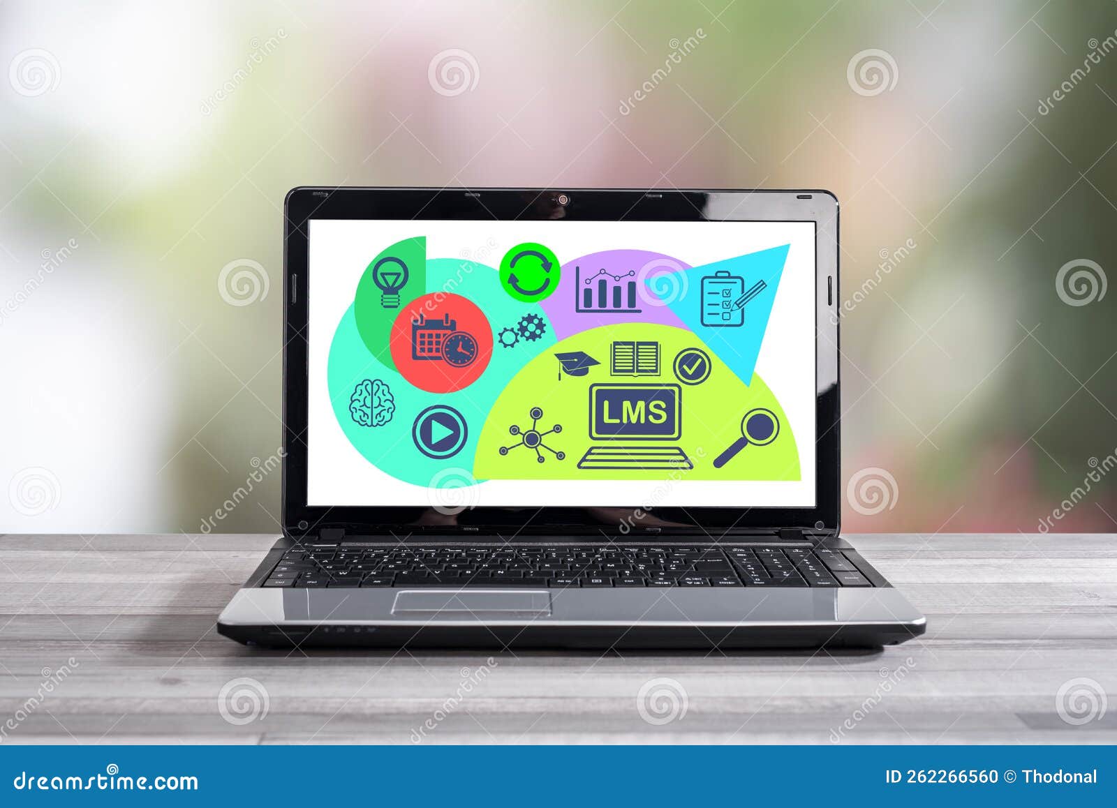 Lms Concept on a Laptop Screen Stock Photo - Image of symbol, success ...