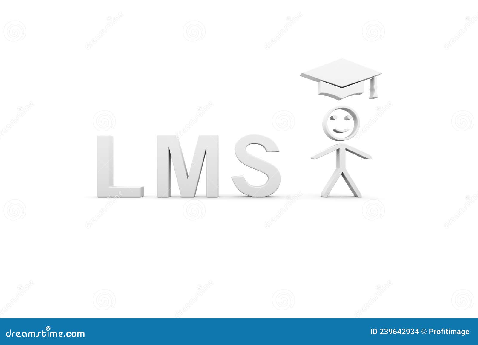Lms Concept White Background 3d Stock Abbildung - Illustration von netz ...