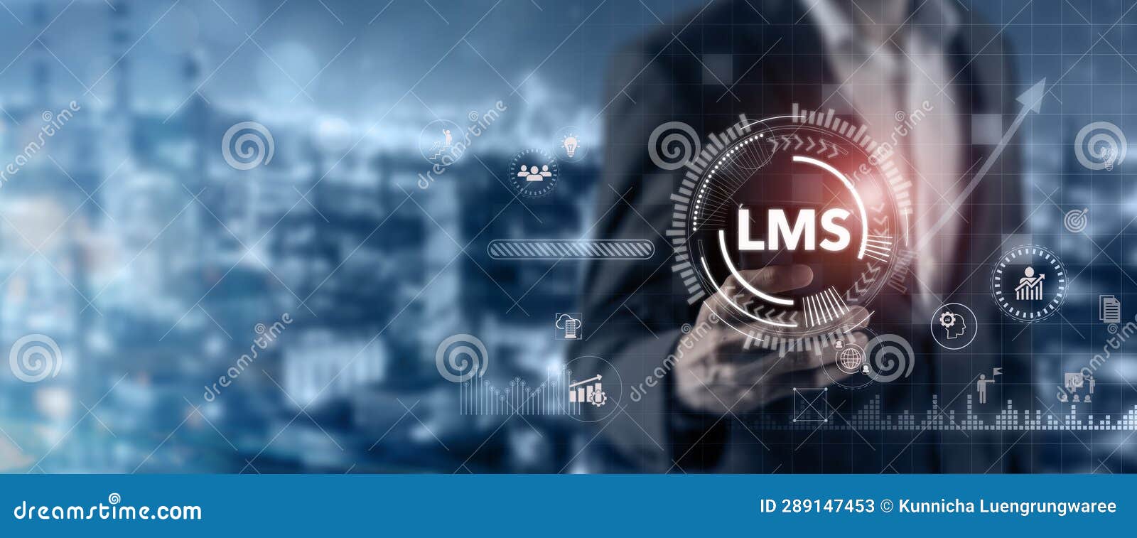 LMS - Learning Management System Concept. Online Learning Platform ...