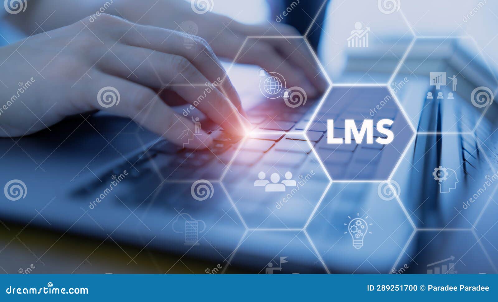 LMS - Learning Management System Concept. Online Learning Platform ...