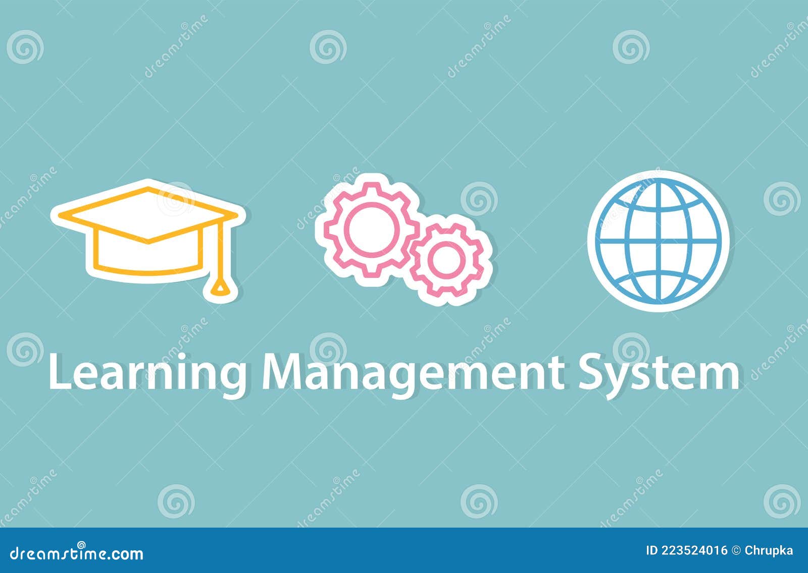 LMS Learning Management System Concept Stock Vector - Illustration of ...