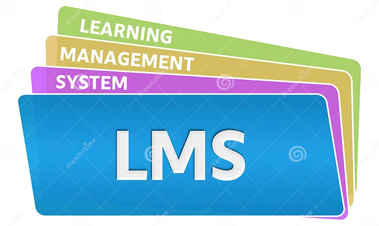 LMS - Learning Management System Colorful Squares Stack Stock ...