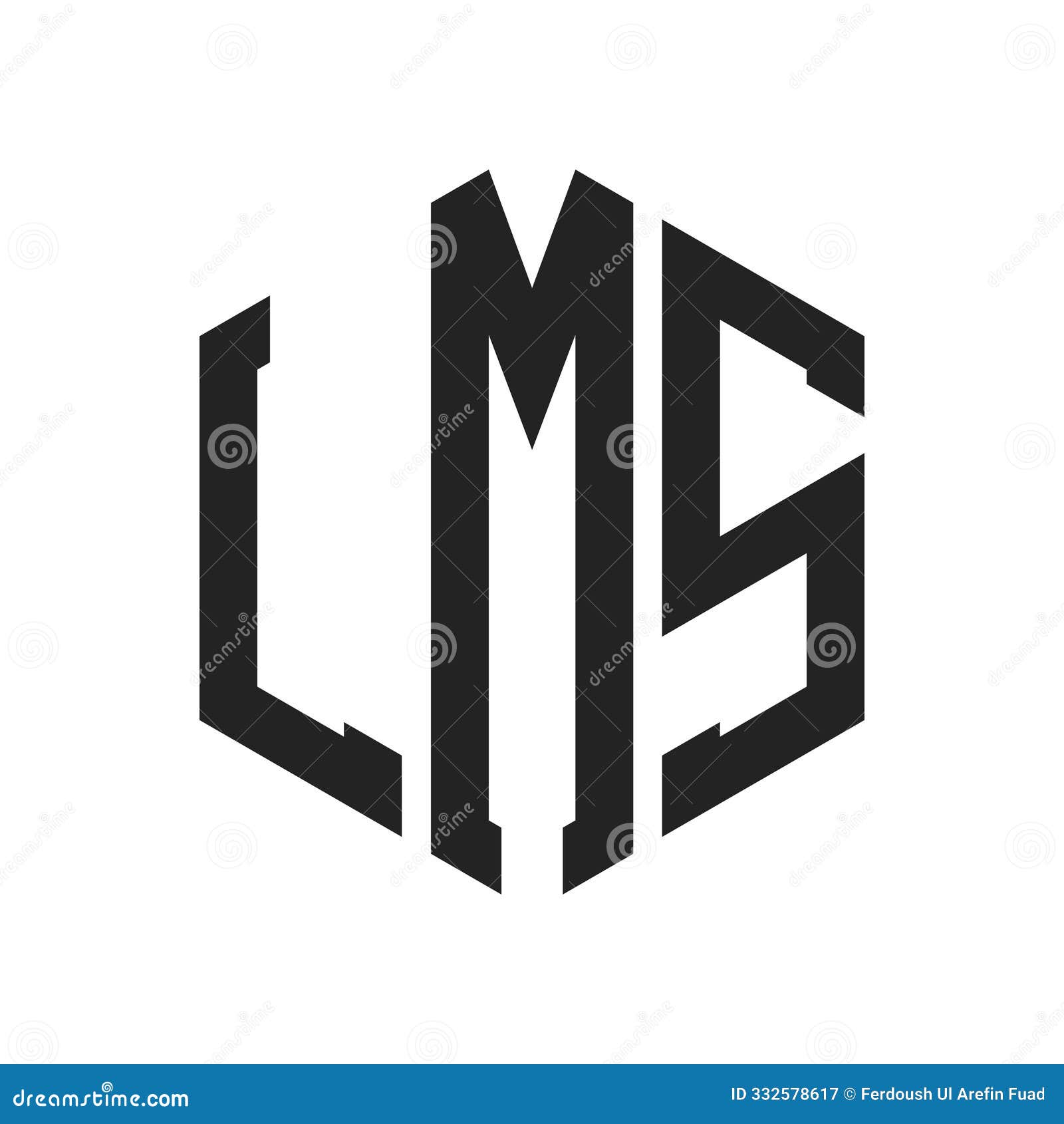 LMS Logo Design. Initial Letter LMS Monogram Logo Using Hexagon Shape ...