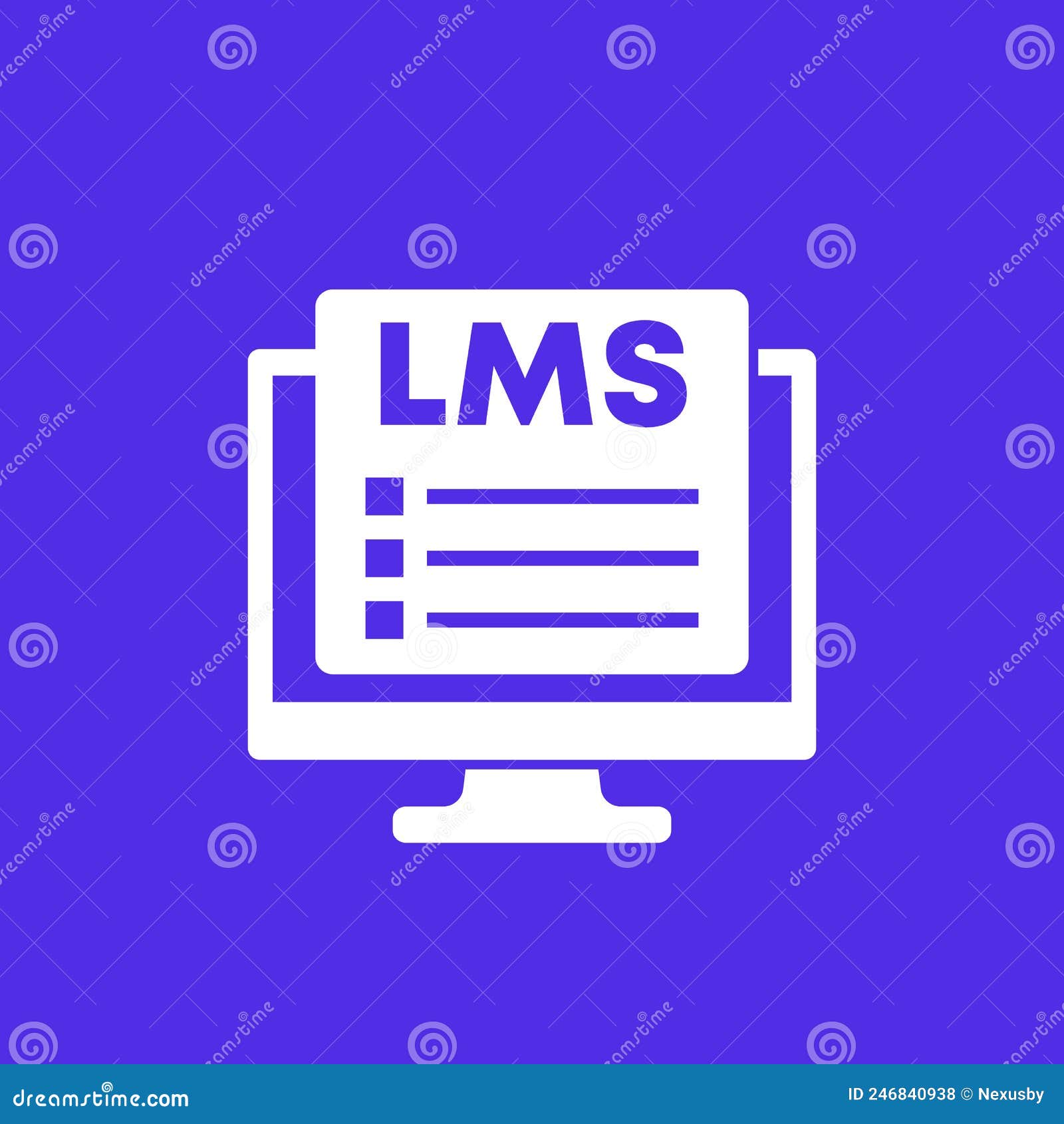LMS Vector Icon, Learning Management System Stock Vector - Illustration ...