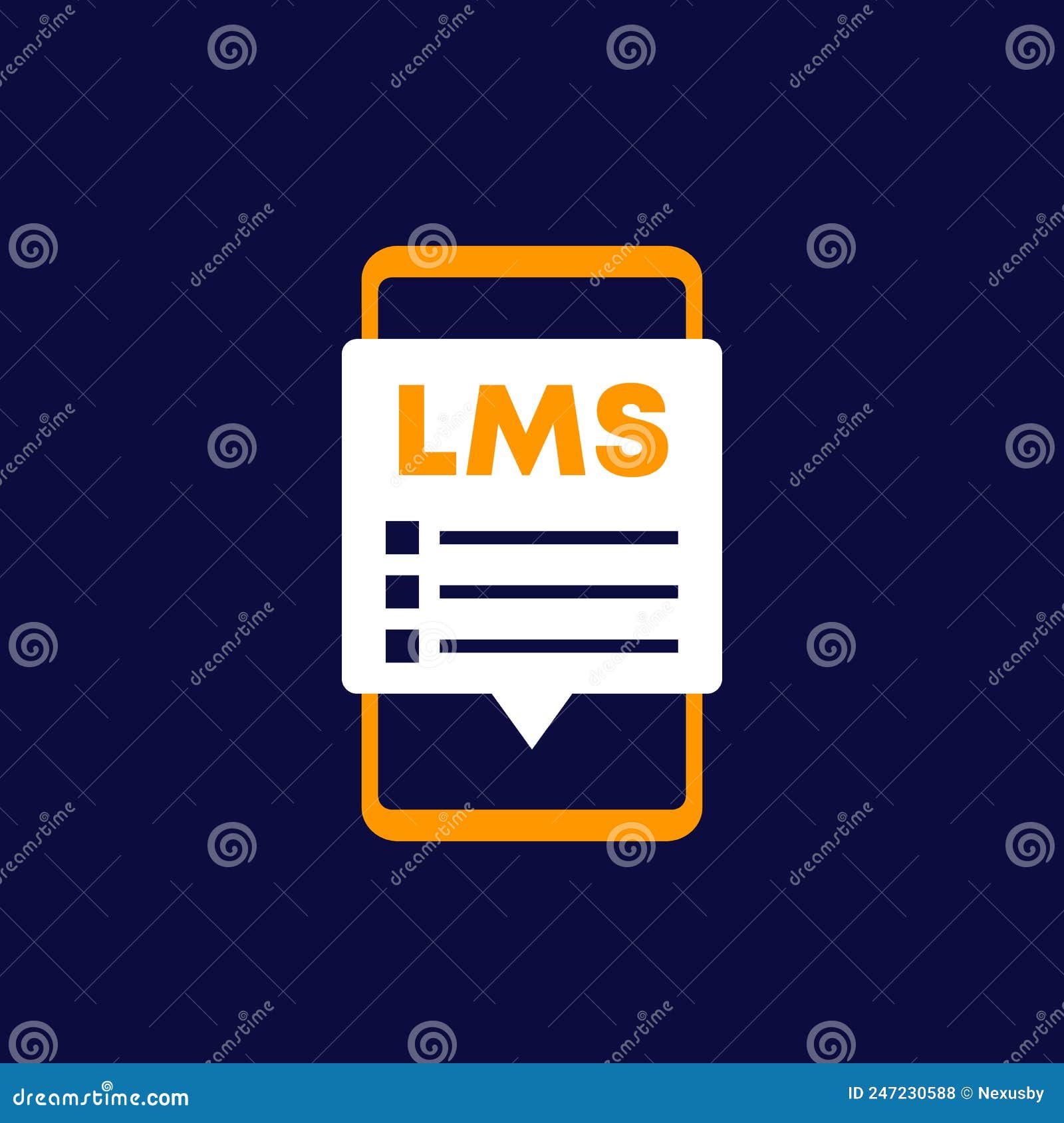 LMS Vector Icon, Learning Management System Stock Vector - Illustration ...
