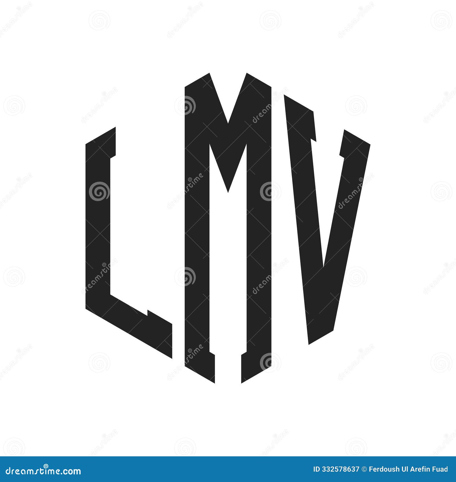LMV Logo Design. Initial Letter LMV Monogram Logo Using Hexagon Shape ...