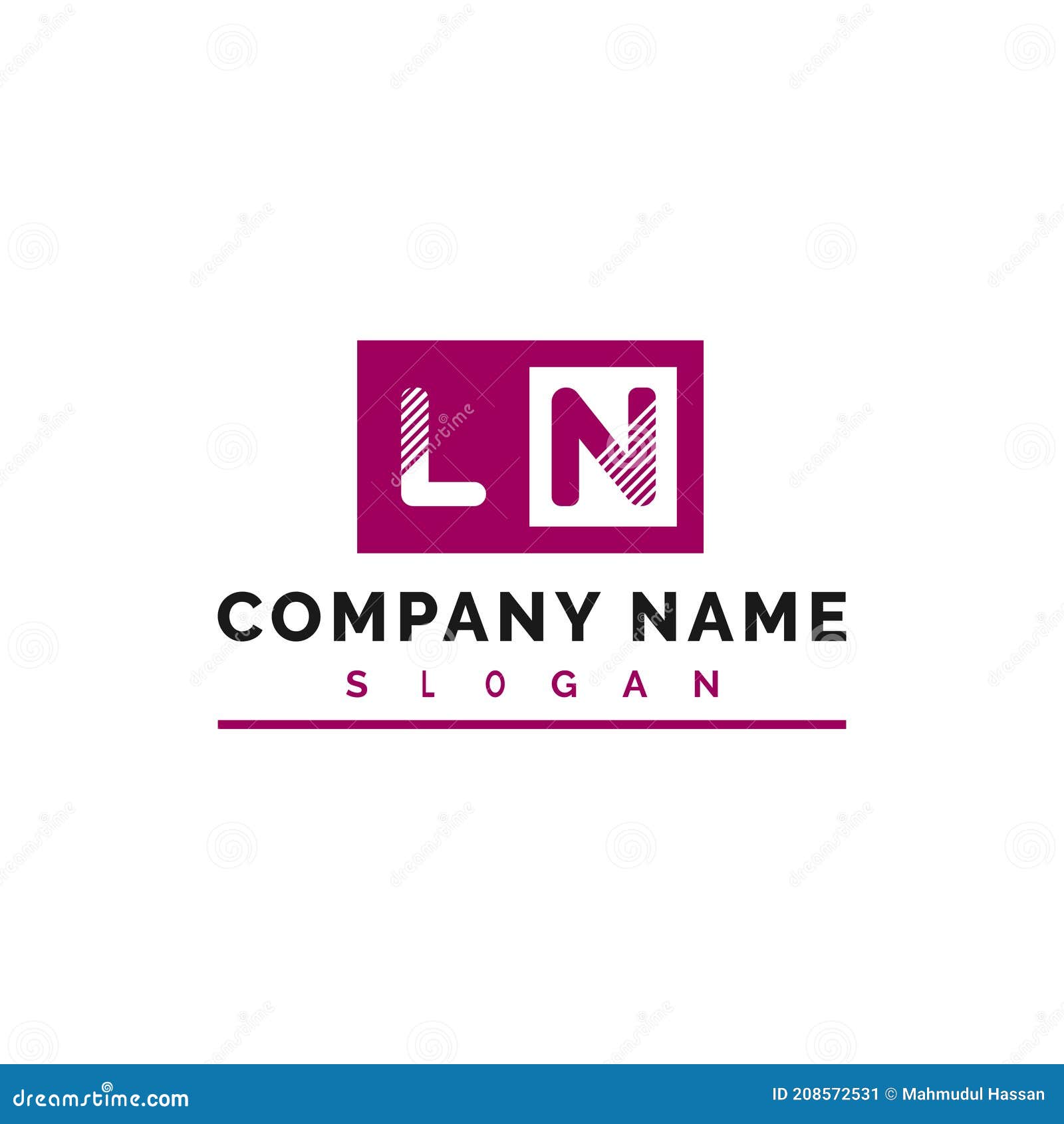 LN Logo Design. LN Letter Logo Vector Illustration - Vector Stock ...