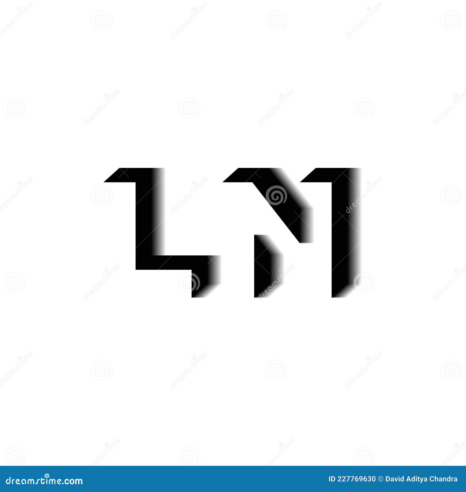 LN-Monogramm-Schattengestalt Vektor Abbildung - Illustration von ...