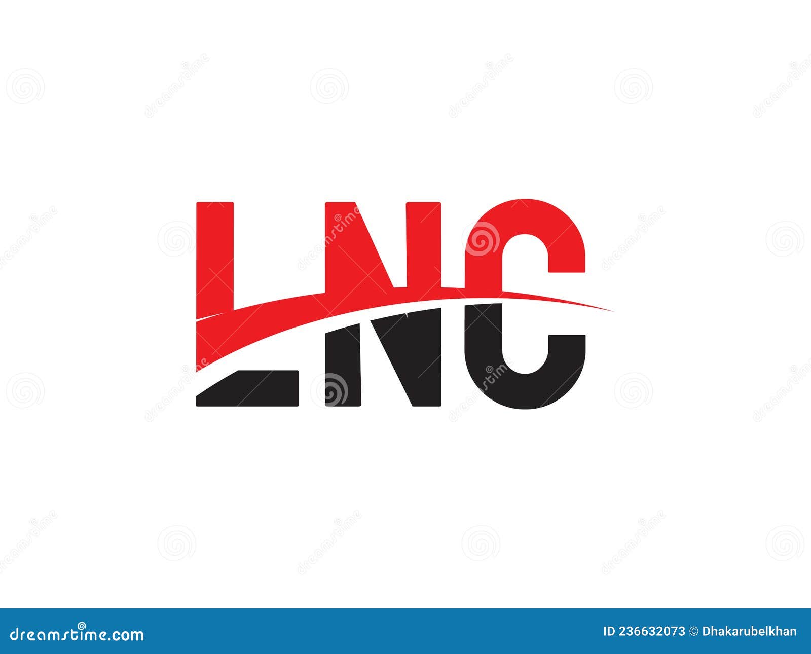 LNC Letter Initial Logo Design Stock Vector - Illustration of marketing ...