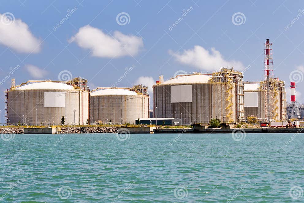 LNG Tanks stock image. Image of chemical, ocean, environment - 25705013