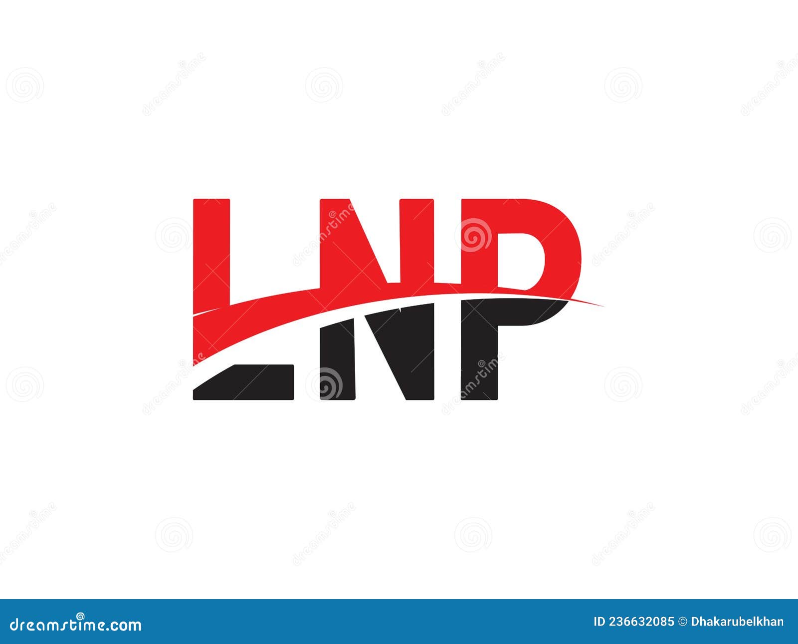 LNP Letter Initial Logo Design Stock Vector - Illustration of font ...