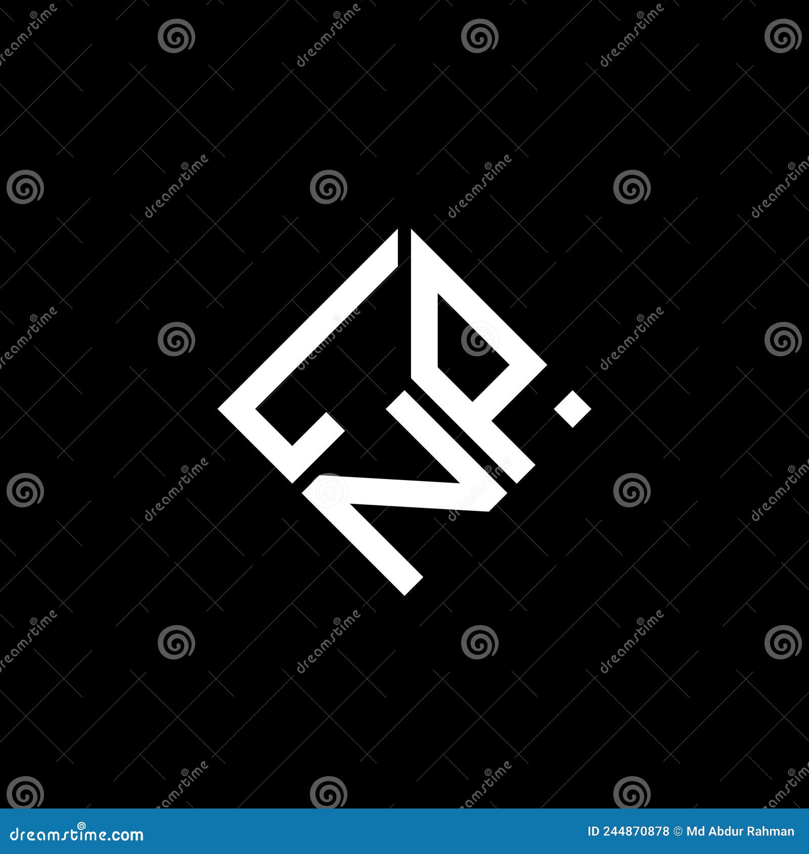 LNP Letter Logo Design On Black Background. LNP Creative Initials ...