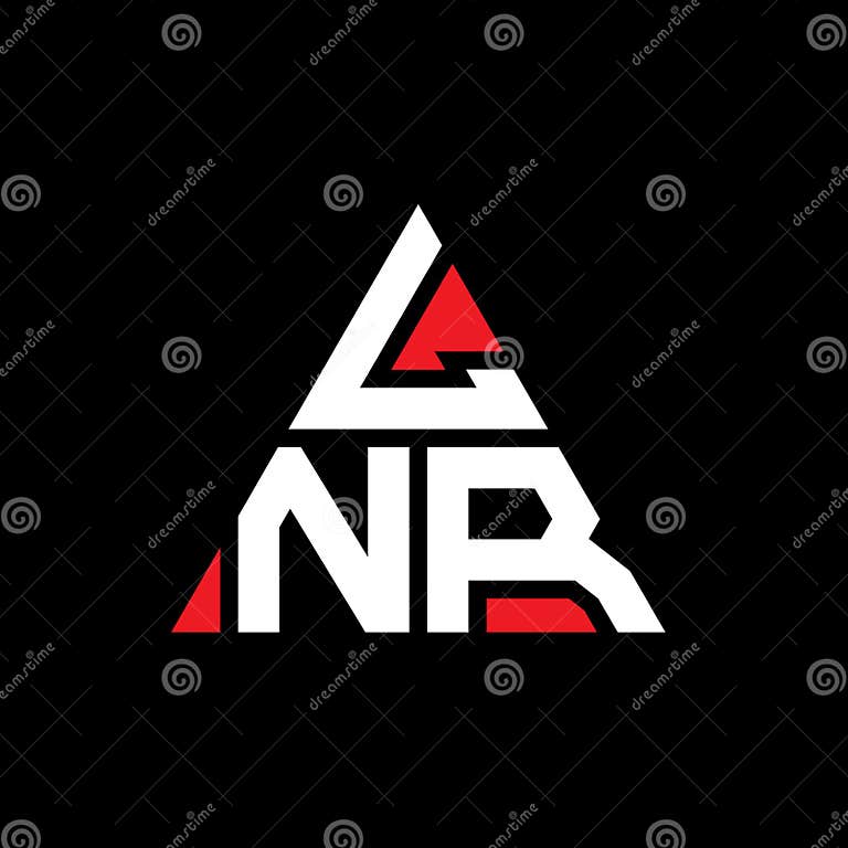 LNR Triangle Letter Logo Design with Triangle Shape. LNR Triangle Logo ...